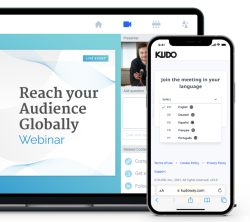 KUDO AI Speech Translator | Audio & Captions in 60+ Languages
